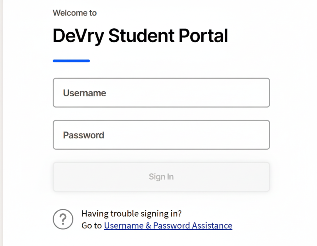 DeVry Student Portal Login