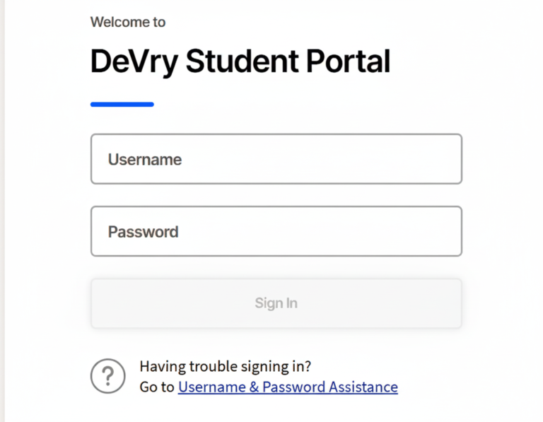 DeVry Student Portal Login